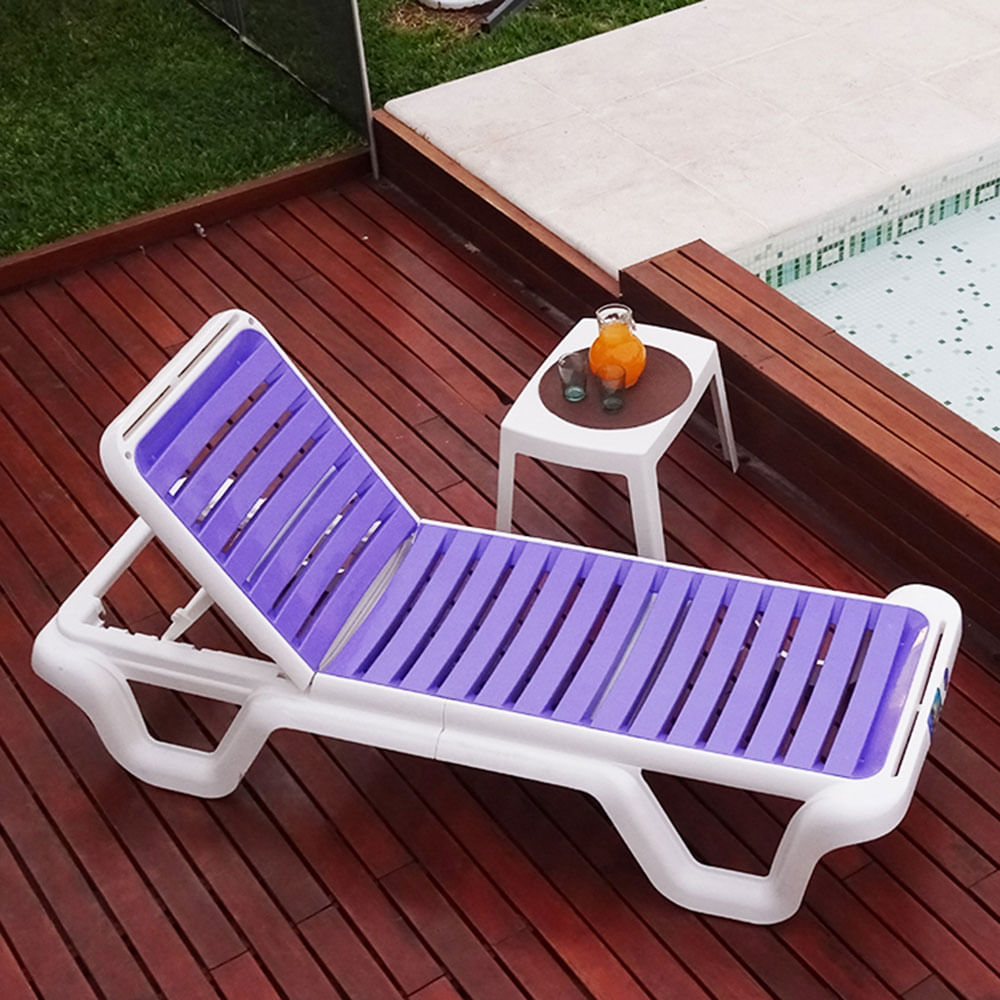 Reposera Hawaii Voss 2000 Blanca Lila