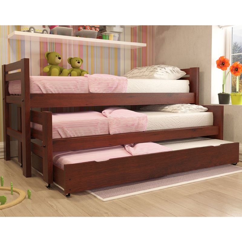 Cama Triple Inmacol 212/2 Pacifico Caoba