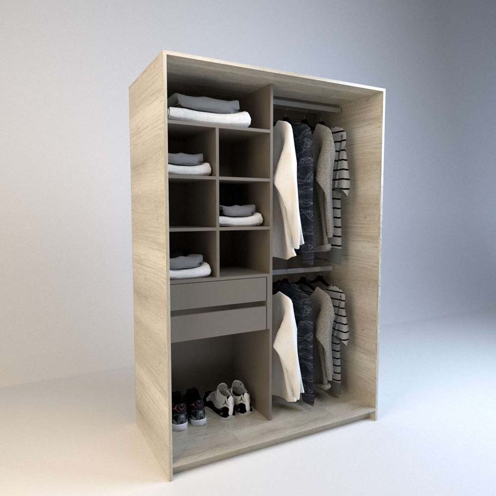 Vestidor Tables 6511 1.20 2c Nevado/gris