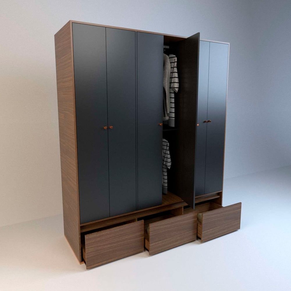 Placard Tables 6008 1.80m Nogal/negro